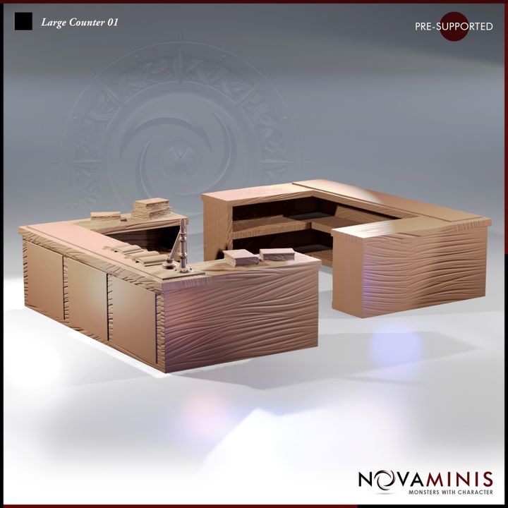 3D Printable Large Counter 01 by NovaMinis
